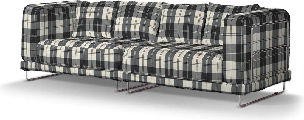 Potah na pohovku IKEA Tylösand 3-místná nerozkládací barva černá látka pletený vzor, vzorované