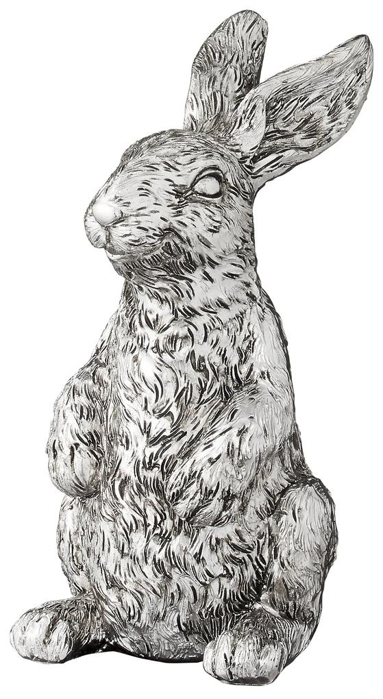 Stojící králík SERAFINA stříbrný 11 cm