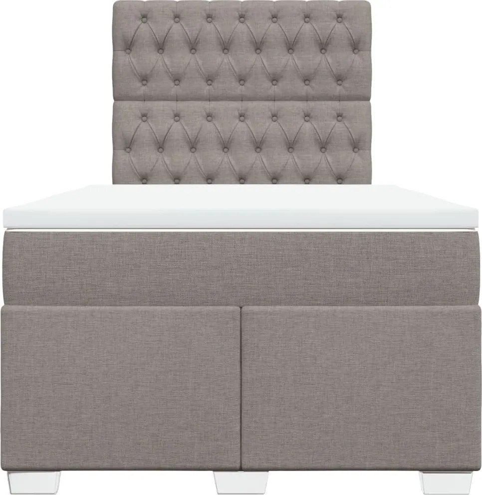 Box spring postel s matrací taupe 120x200 cm textil 3292766