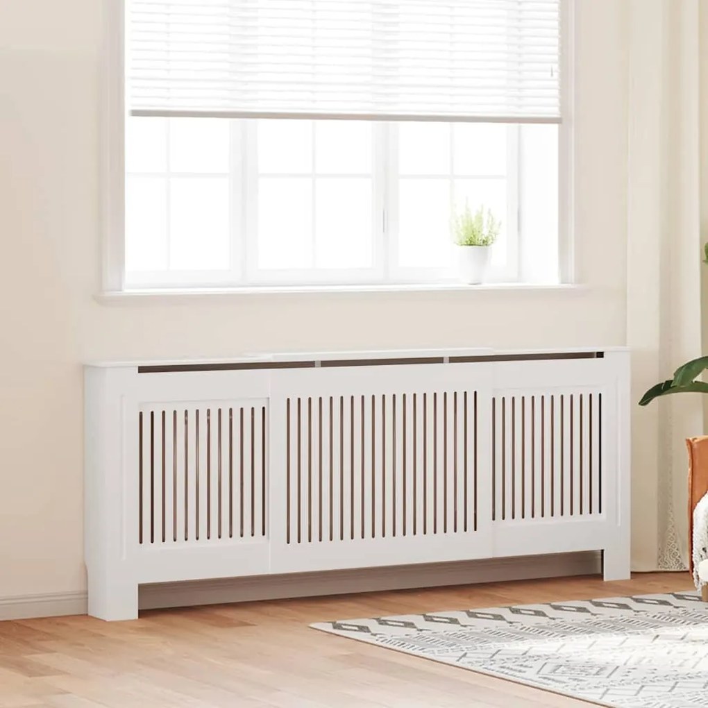 Kryt radiátoru 2 ks Bílá 205 x 20,5 x 81,5 cm Kompozitní dřevo 3403237