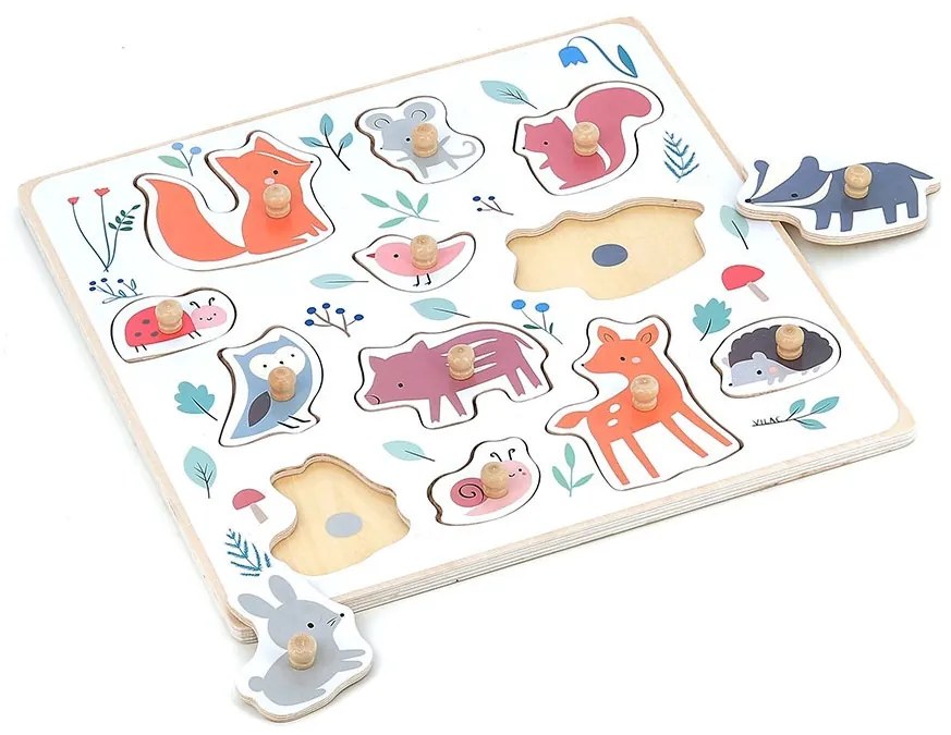 Vilac Lesní zvířátka puzzle s úchytem od Sarah Betz