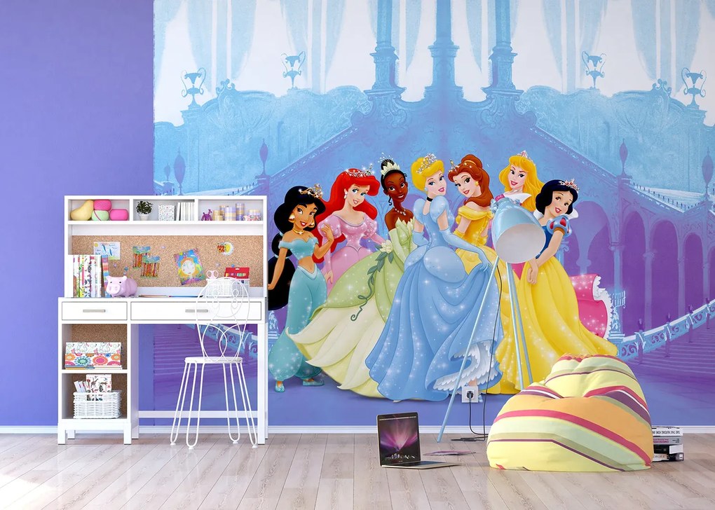 Dětská fototapeta na zed' Princezny Všechny Spolu, Disney | 360 x 254 cm | DFTD 0264