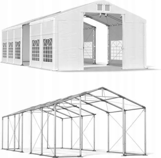 Párty stany 5x24 m [3 m] Zimní Das 580 Wp