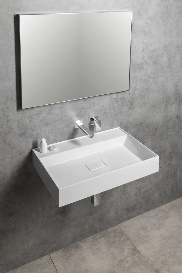Sapho Sapho, GODIVA umyvadlo 96x44cm, litý mramor, bílá, GU096-0