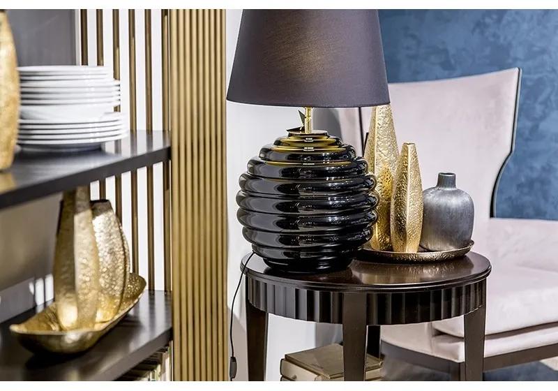 4concepts Designová stolní lampa SAINT TROPEZ BLACK Barva: Bílo-zlatá