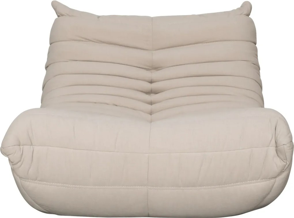 Designové křeslo Nua samet béžové