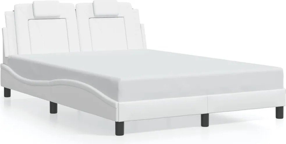 Rám postele Viana s LED bez matrace bílý 140 x 190 cm 3214016