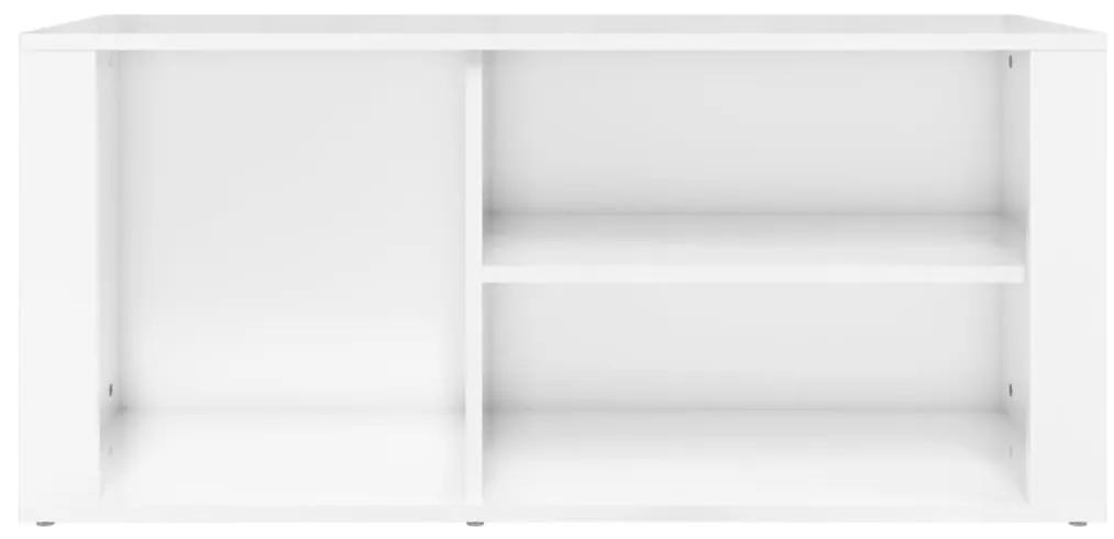 Botník bílý s vysokým leskem 100 x 35 x 45 cm kompozitní dřevo - Default Title