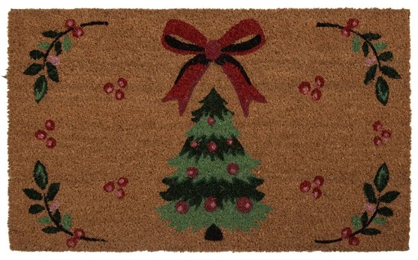 Vánoční kokosová rohožka se stromečkem Christmas Harmony - 75*45*1 cm