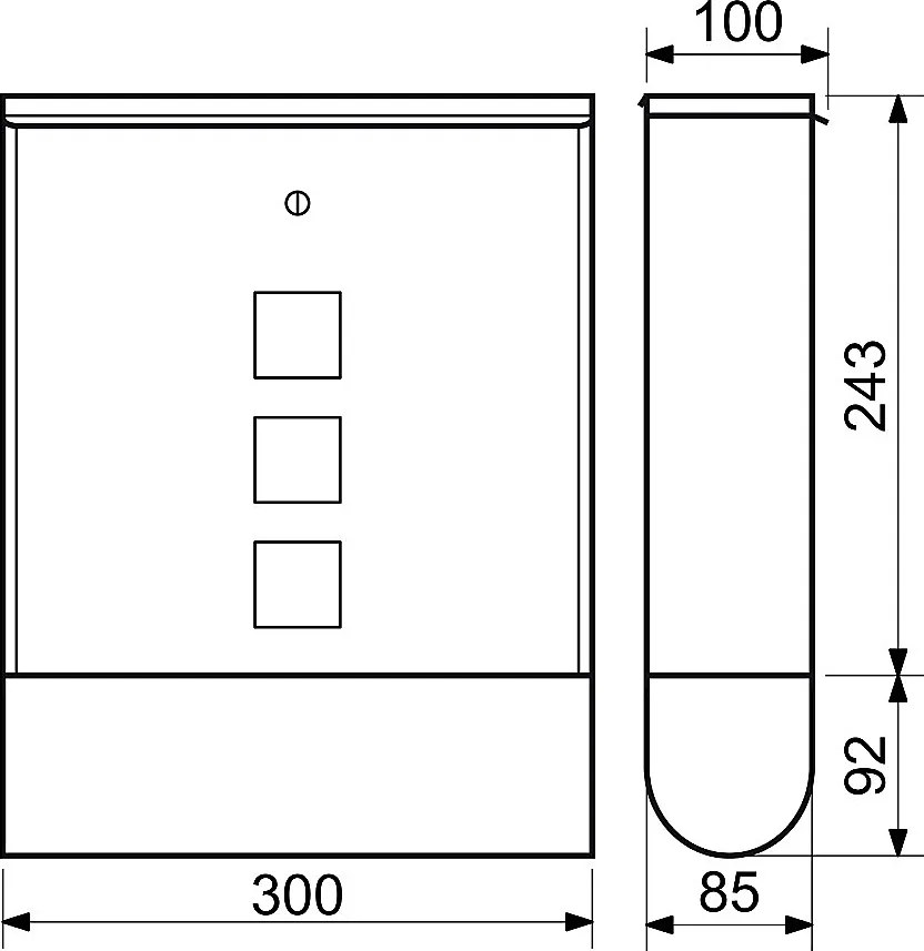 Poštovní schránka RICHTER BK.210.HM (hnědá), RICHTER hnědá