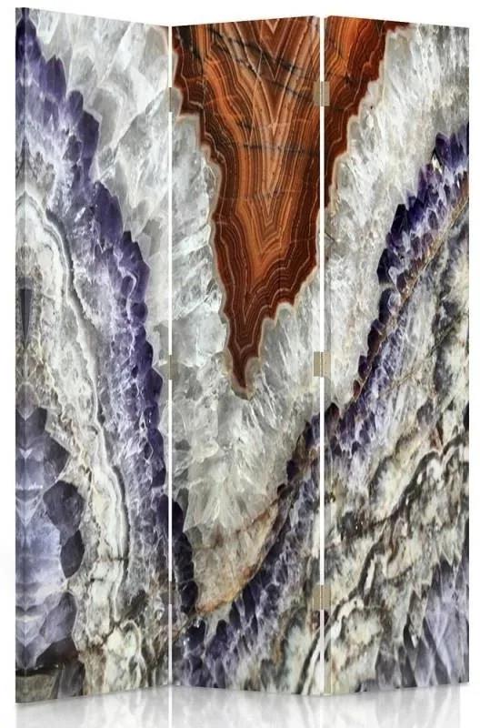 Ozdobný paraván Kameny - 110x170 cm, třídílný, klasický paraván