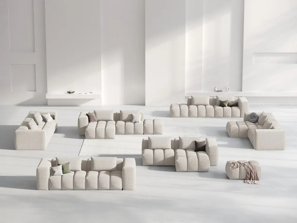 Béžová rohová pohovka (pravý roh/s lenoškou) Verona – Cosmopolitan Design
