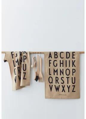 Kuchyňská utěrka Letters béžová - set 2 ks Design Letters