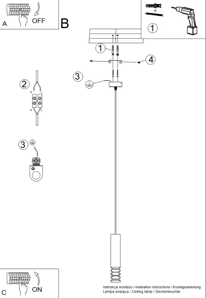 Závěsné svítidlo Lami, 1x bílé kovové stínítko
