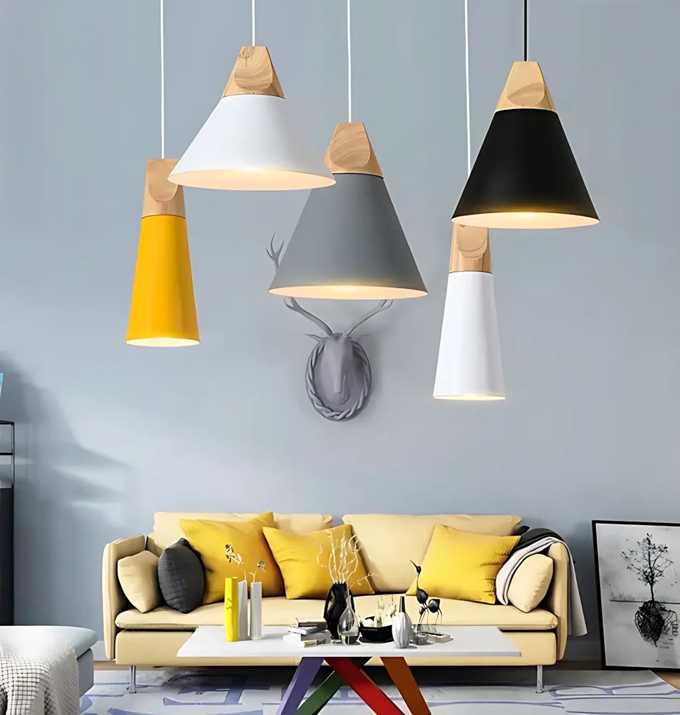 Toolight Toolight, Stropní svítidlo SCANDI B, bílá - hnědá, OSW-00151
