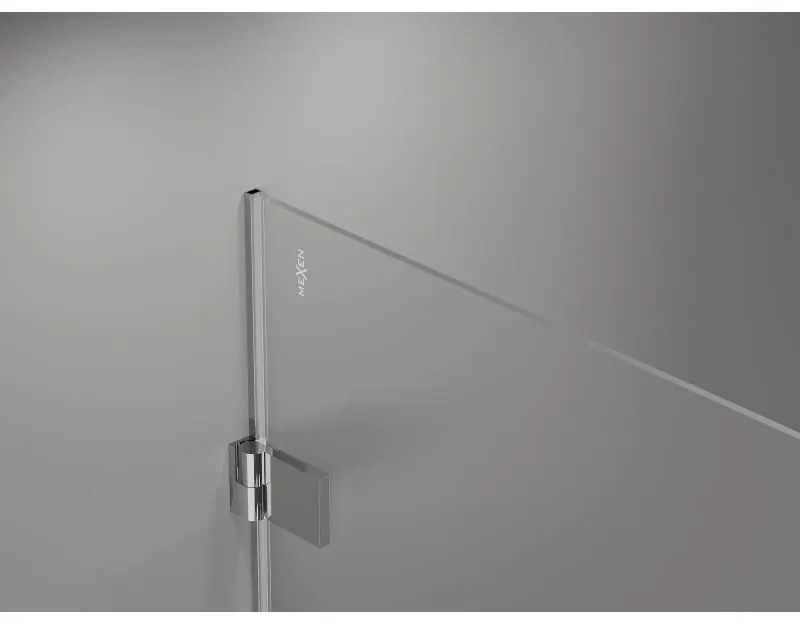 Mexen Lunar-B Duo, výklopný sprchový kout 100 x 100 cm, 8mm čiré sklo, chromový profil, 832-100L-100P-01-00