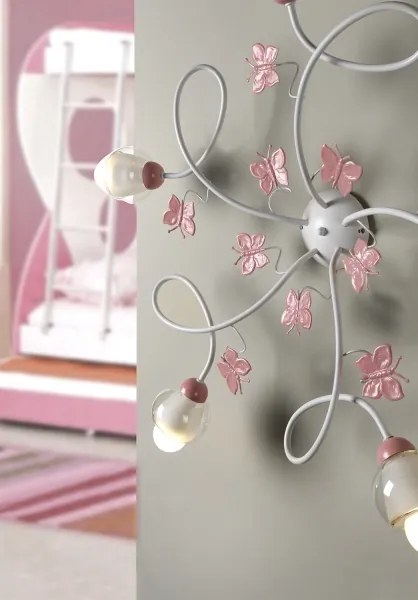 ONLI - Dětský přisazený lustr BUTTERFLY 5xE14/6W/230V