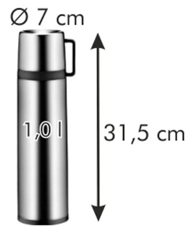 Termoska s hrníčkem CONSTANT 1,0 l, nerez