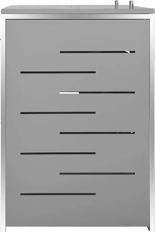 Přístřešek na dvě popelnice 138 x 77,5 x 115 cm nerezová ocel 149559