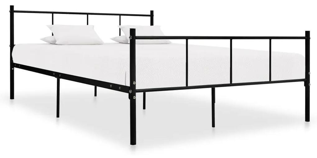 284640 vidaXL Rám postele černý kov 160 x 200 cm