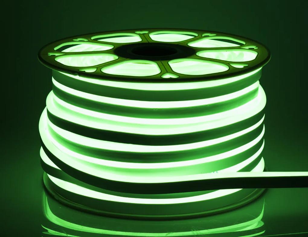 ECOLIGHT LED pásek NEON - 230V - 1m - 8W/m - IP68 - vodotěsný - zelená