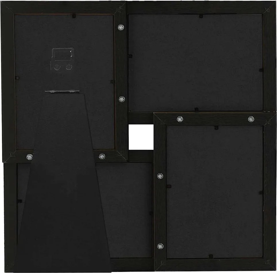 Kolážový fotorámeček na 4 obrázky (10 x 15 cm) černý MDF 332774