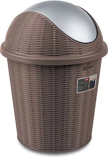 STEFANPLAST Odpadkový koš Elegance 10 l, výklopné víko, šedý
