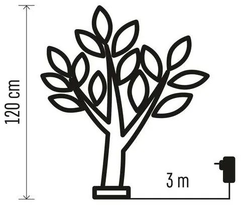 LED Vánoční venkovní dekorace 72xLED/3,6W/230V IP44 studená bílá