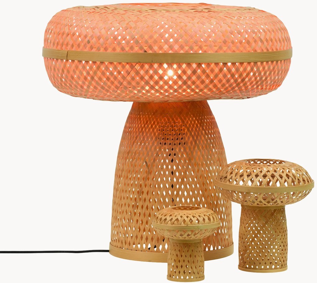 Sada stolních lamp z bambusu Palawan, 3 díly
