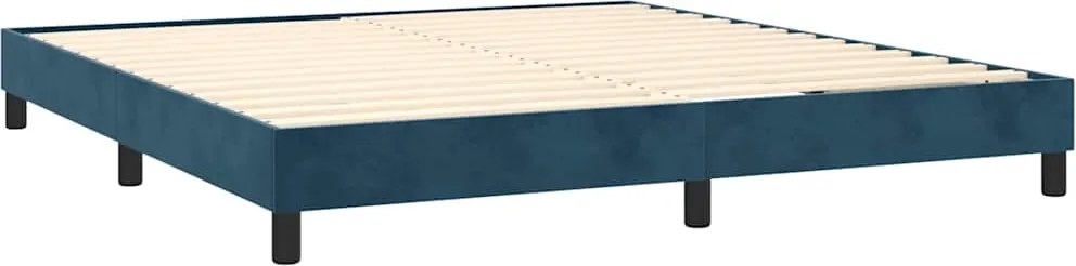 Box spring postel s matrací tmavě modrá 180x200 cm samet 3127689