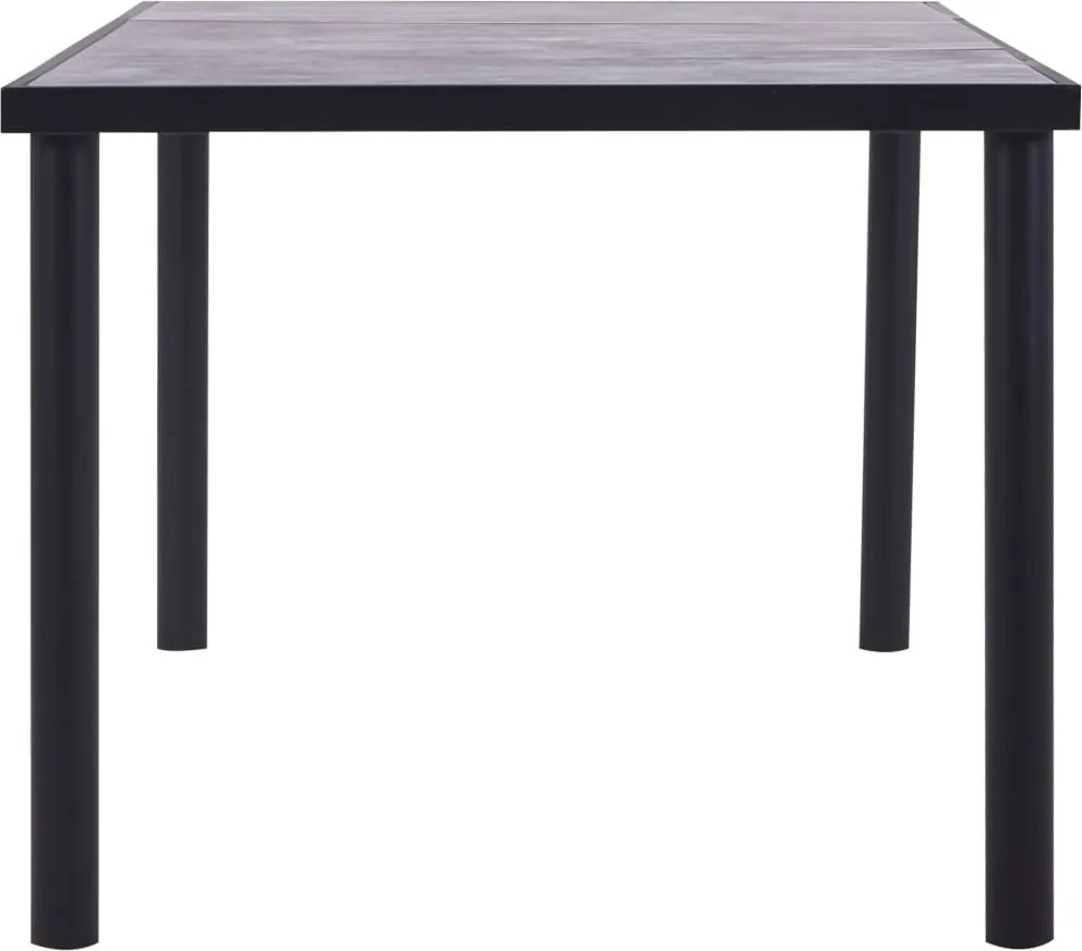 Jídelní stůl černý a betonově šedý 200 x 100 x 75 cm MDF 281861