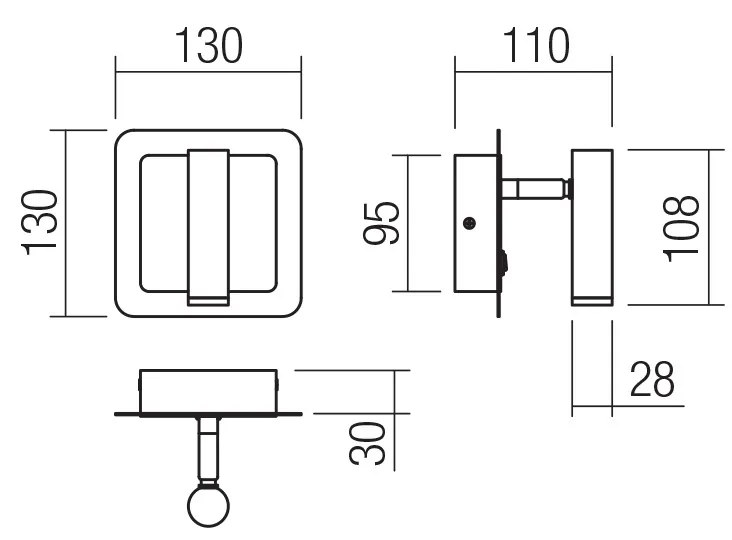 Smarter Nástěnné LED svítidlo Closer, v.13cm Barva: Bílá