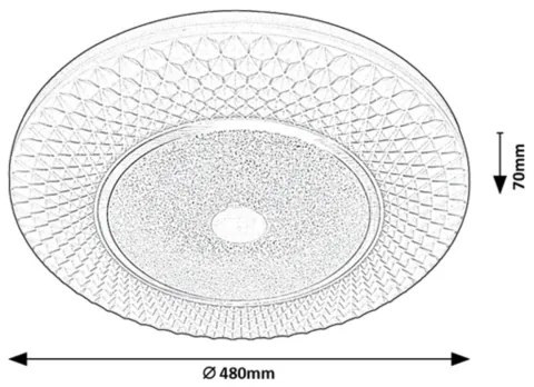 Rabalux 3254 - LED Stmívatelné stropní svítidlo TORNADO LED/72W/230V + DO