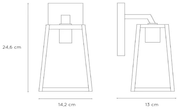 Lucide 29828/01/30 - Venkovní nástěnné svítidlo MATSLOT 1xE27/40W/230V IP23
