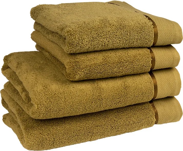 Bavlněný ručník / osuška z mikro bavlny- khaki - Khaki - 50*90 cm