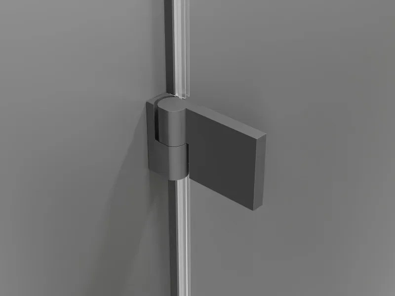 Mexen Lunar-B, výklopný sprchový kout levý 95 x 80 cm, 8mm čiré sklo, grafitový profil, 832-095-080-95-00-L