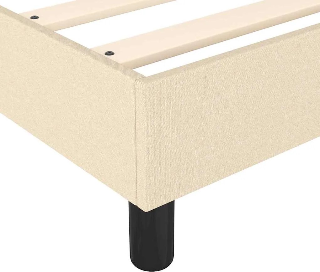 Rám postele s boxspringem krémový 140 x 190 cm textil 3120513