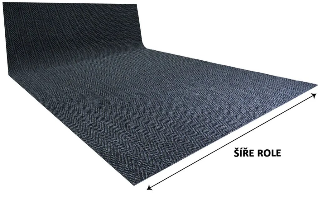 Vebe, Čistící zóna Boomerang 60 světle hnědá, na míru, šíře 1m,2m, hnědá, guma (gel - protiskluzový), chodba / předsíň