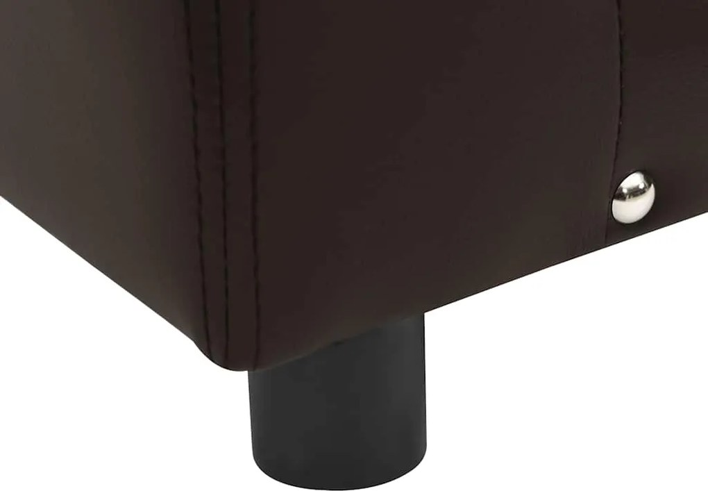 Pohovka pro psy hnědá 81 x 43 x 31 cm plyš a umělá kůže 170955