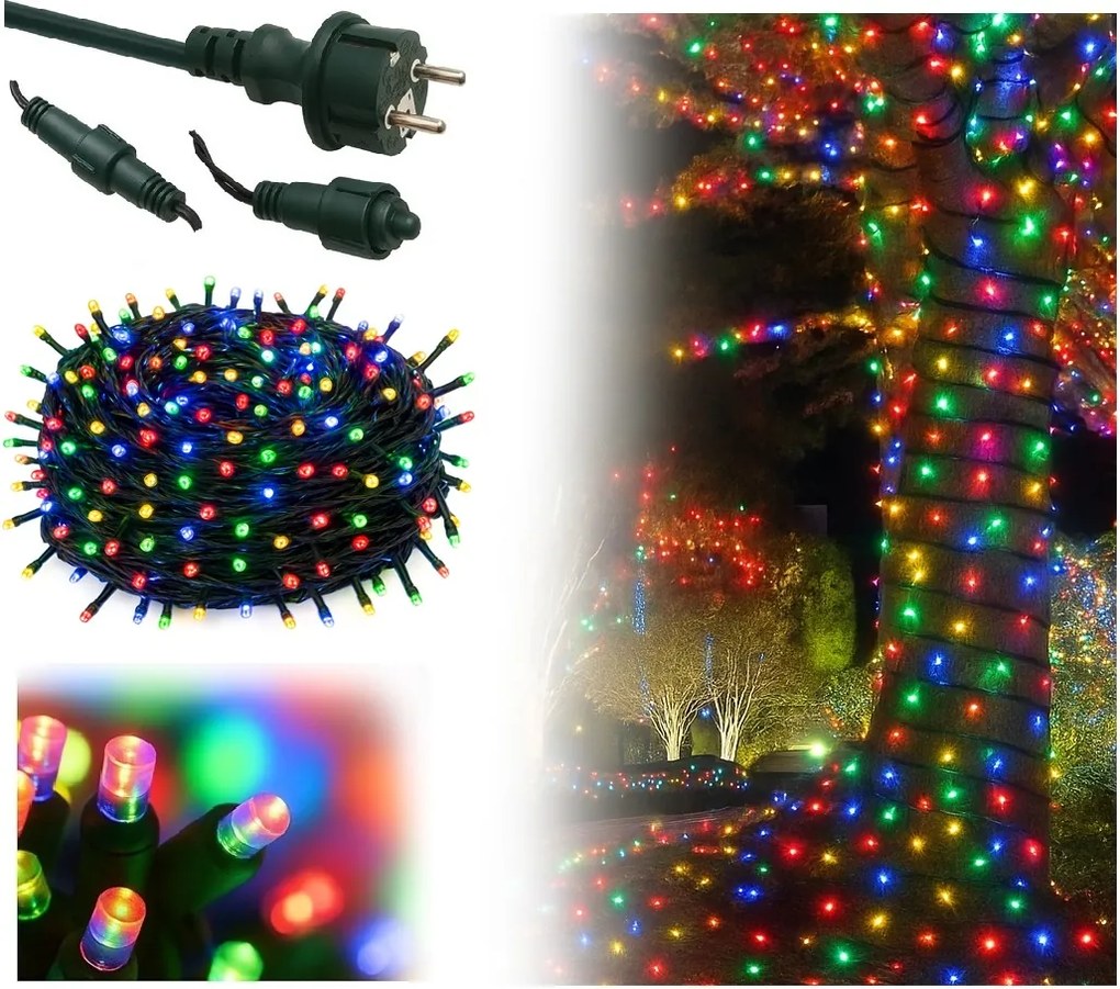Vánoční světýlka venkovní FLASH multicolor 300 LED