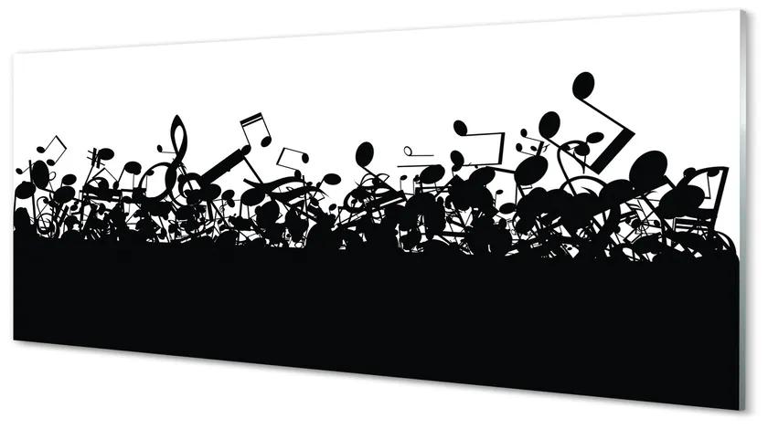akrylový obraz Černá a bílá poznámky 120x60 cm