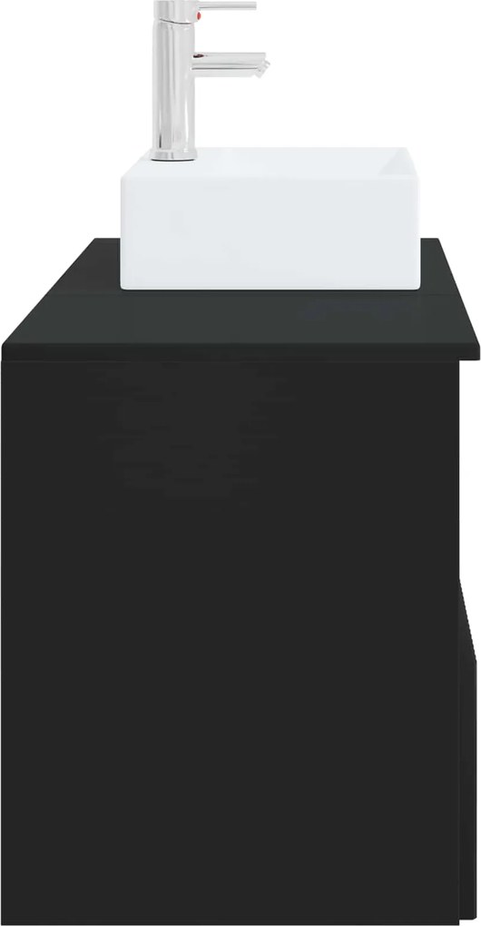 Sada koupelnového nábytku 2 ks Černá Kompozitní dřevo 3404055