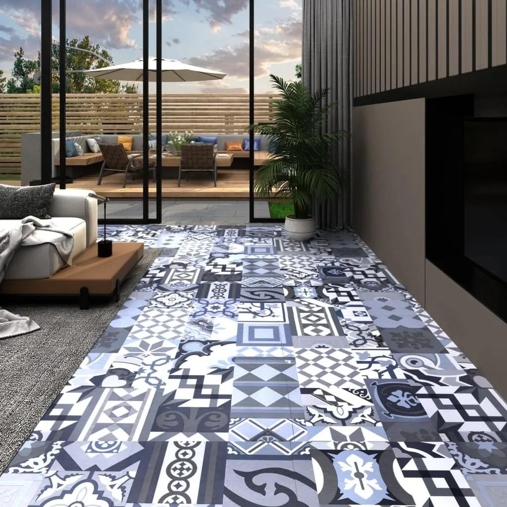 vidaXL Samolepicí podlahové desky 55 ks PVC 5,11 m² [144872] Barva: tmavě šedý melír