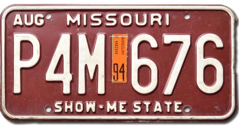 Americká SPZ Missouri 1994 Show Me P4M 676