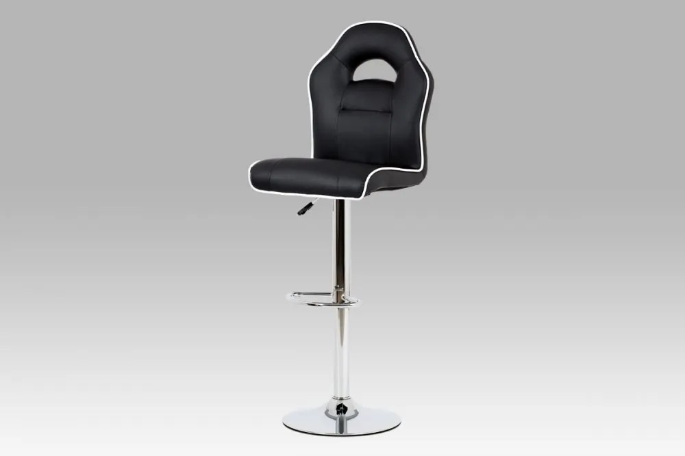 Barová židle AUB-606 BK černá koženka / chrom Autronic