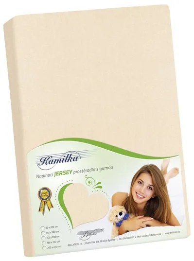 Bellatex Prostěradlo jersey smetanová rozměr 140x200 cm