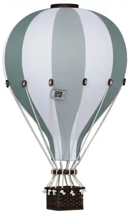 Super balloon Dekorační horkovzdušný balón – zelená/šedozelená - M-33cm x  20cm | BIANO