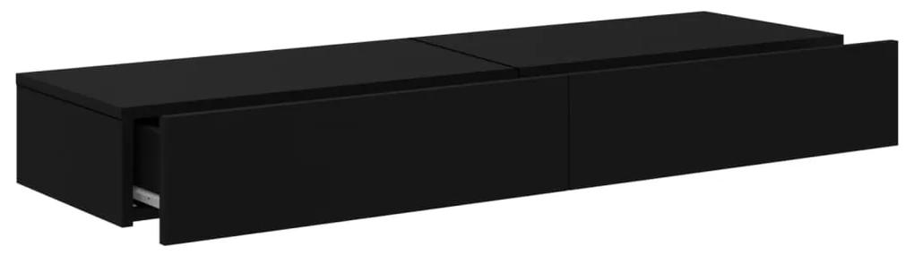 TV skříňky s LED osvětlením 2 ks černé 60 x 35 x 15,5 cm - Default Title