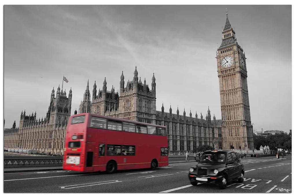 Obraz na plátně - Autobus v Londýně 131ČA (75x50 cm)