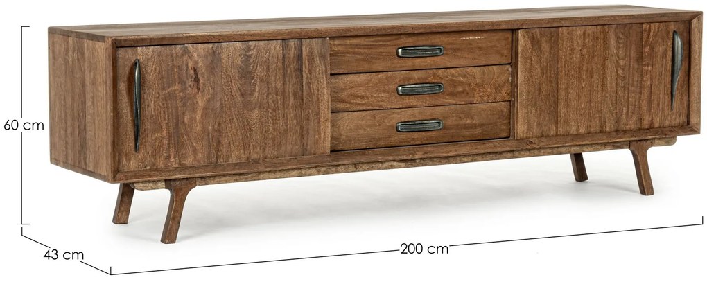 BIZZOTTO TV stolek SHERMAN s posuvnými dvířky 60x200 cm 0746836